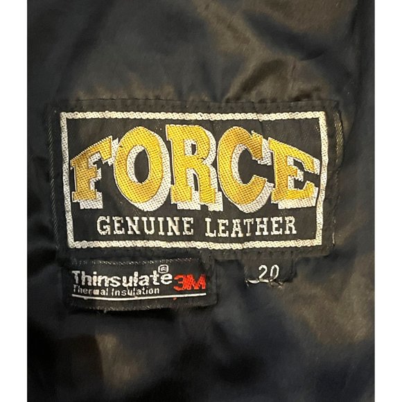 Force | Jackets & Coats | Vintage Genuine Leather Jacket Thinsulate ...